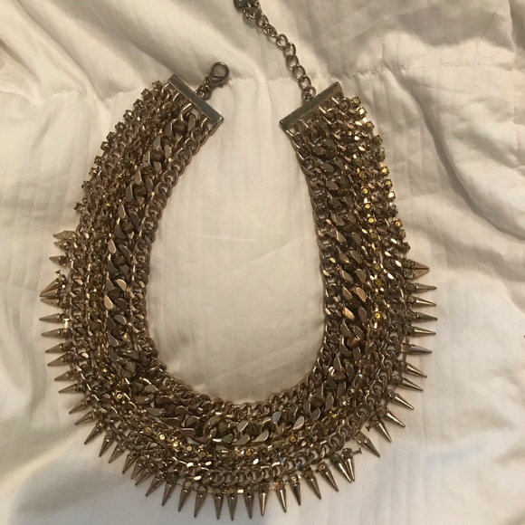 Zara | Jewelry | Zara Gold Spike Choker Necklace | Poshmark